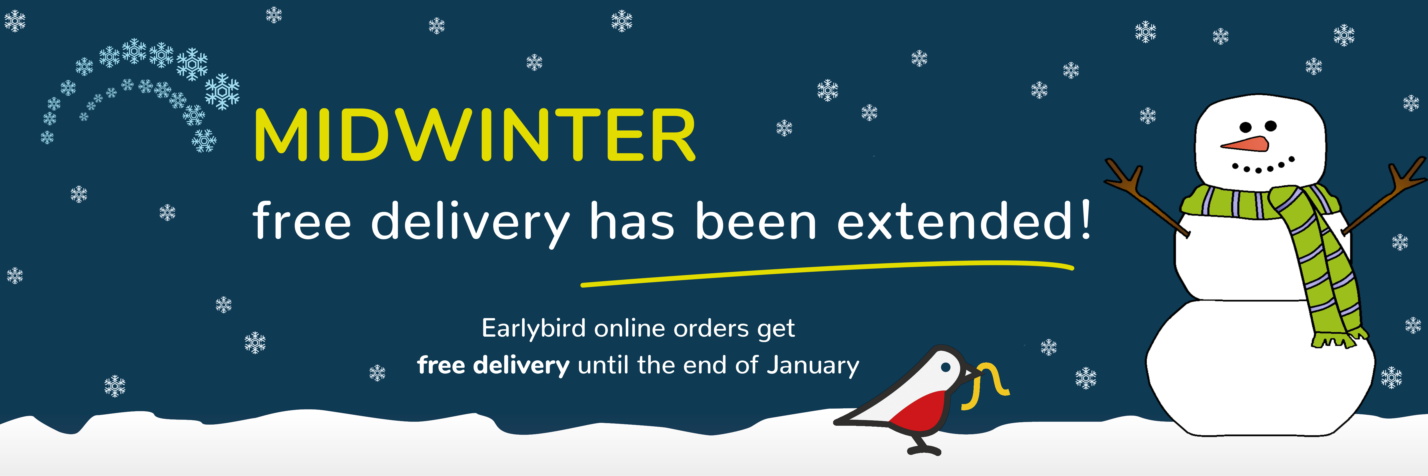 Midwinter free delivery promotion